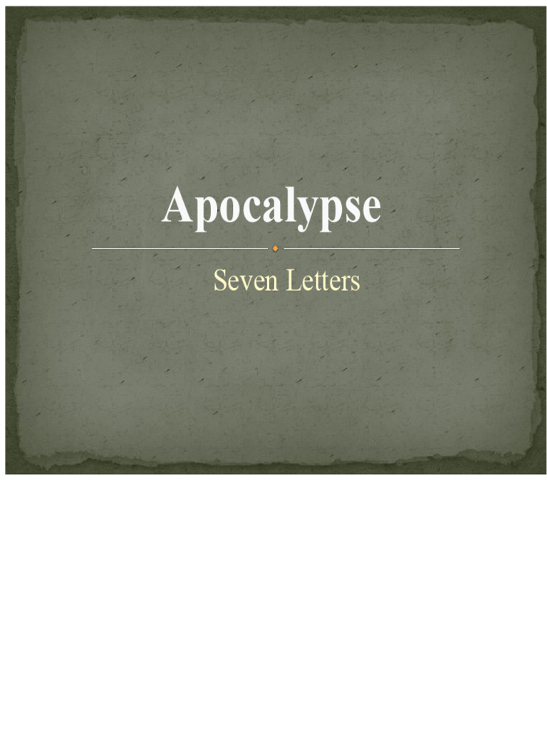 00 - Apocalypse - Seven Letters 1 | PDF | Book Of Revelation | Revelation