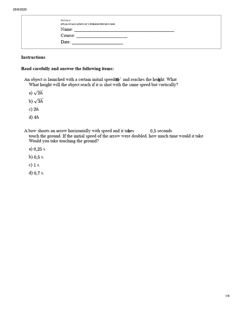 PHYSICS 10° | PDF | Force | Motion (Physics)
