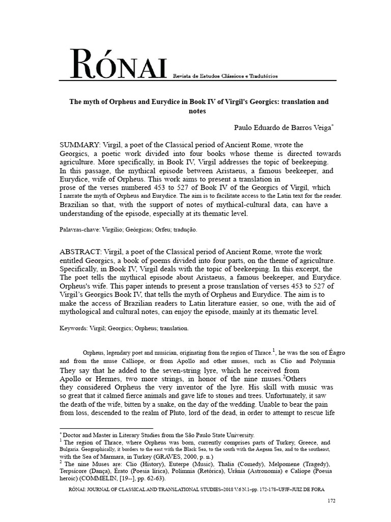 The myth of Orpheus | PDF | Orpheus | Muse