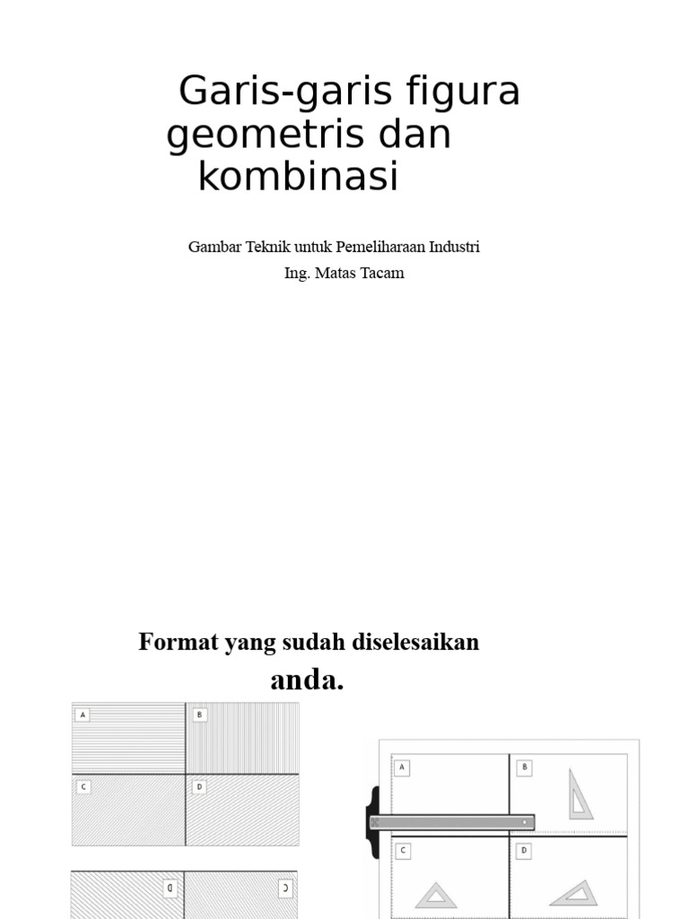 Garis-garis bentuk geometris dan kombinasinya | PDF