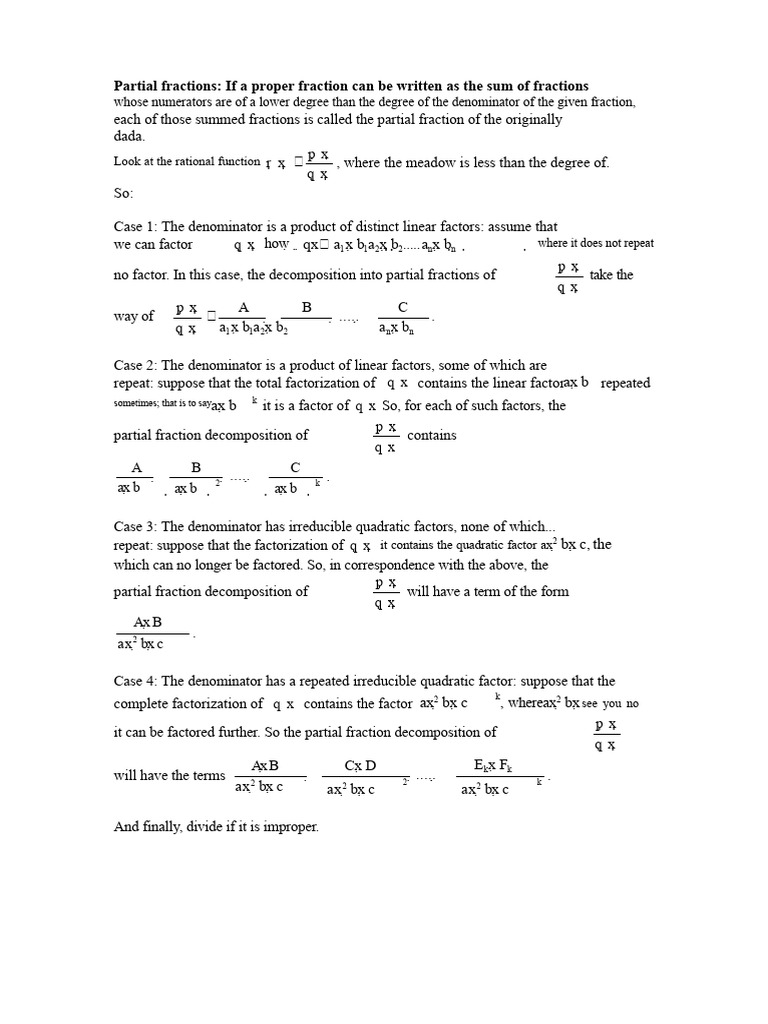Integration by Partial Fractions | PDF | Numerical Analysis | Number Theory