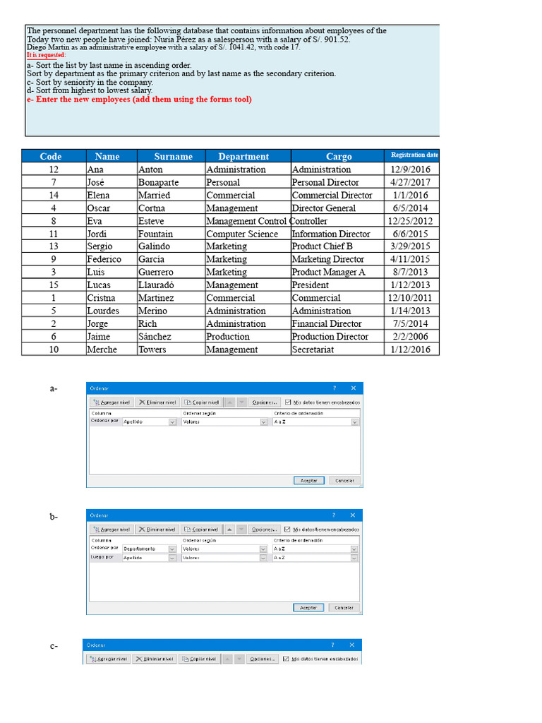 Employee Database Management Tasks | PDF