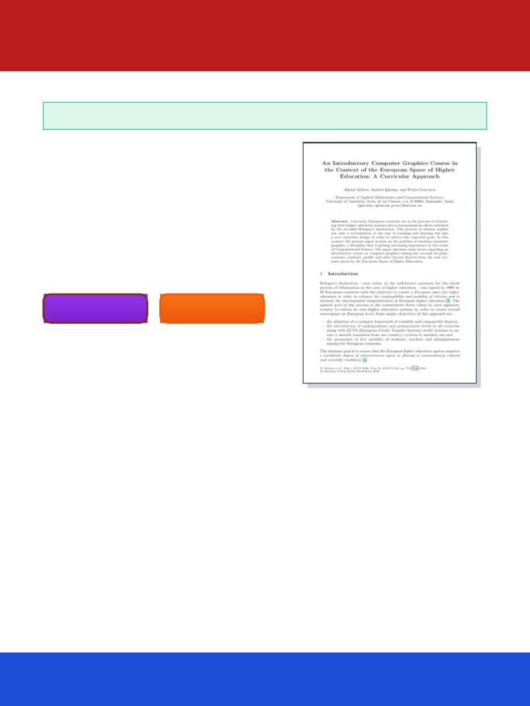 An Introductory Computer Graphics Course in the Context of the European ...