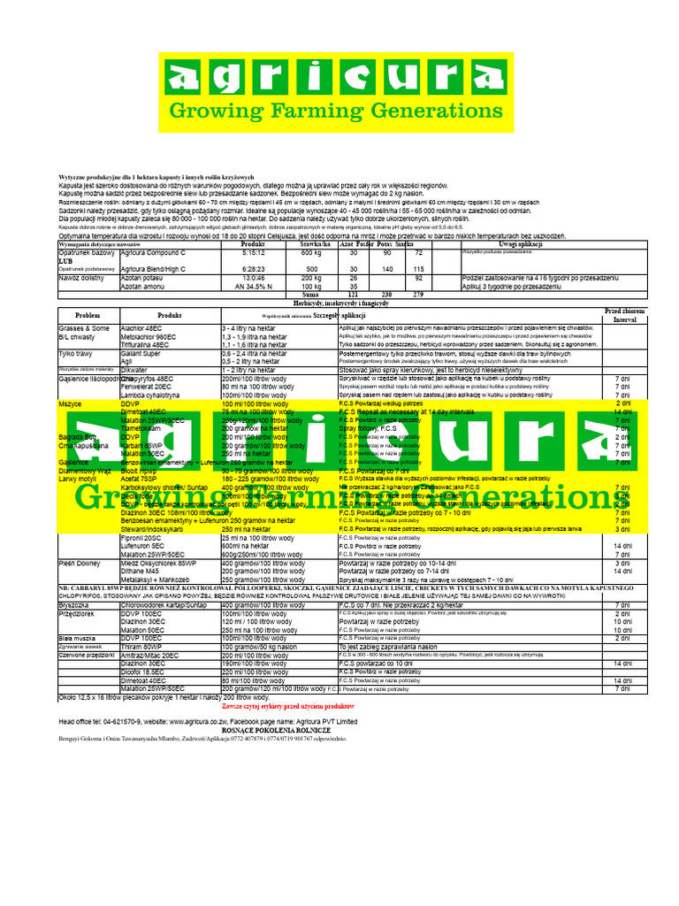 Agricura 1ha Kapusty 2017 1 | PDF