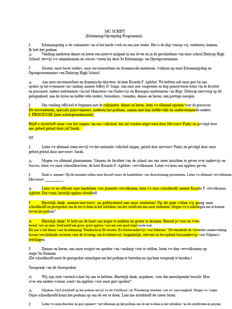 MC Script 4 Herkenning | PDF