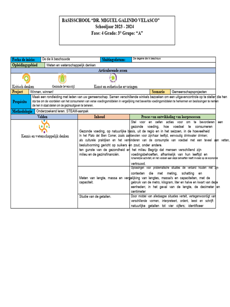 Planning 3rd Grade Win-Win Project | PDF
