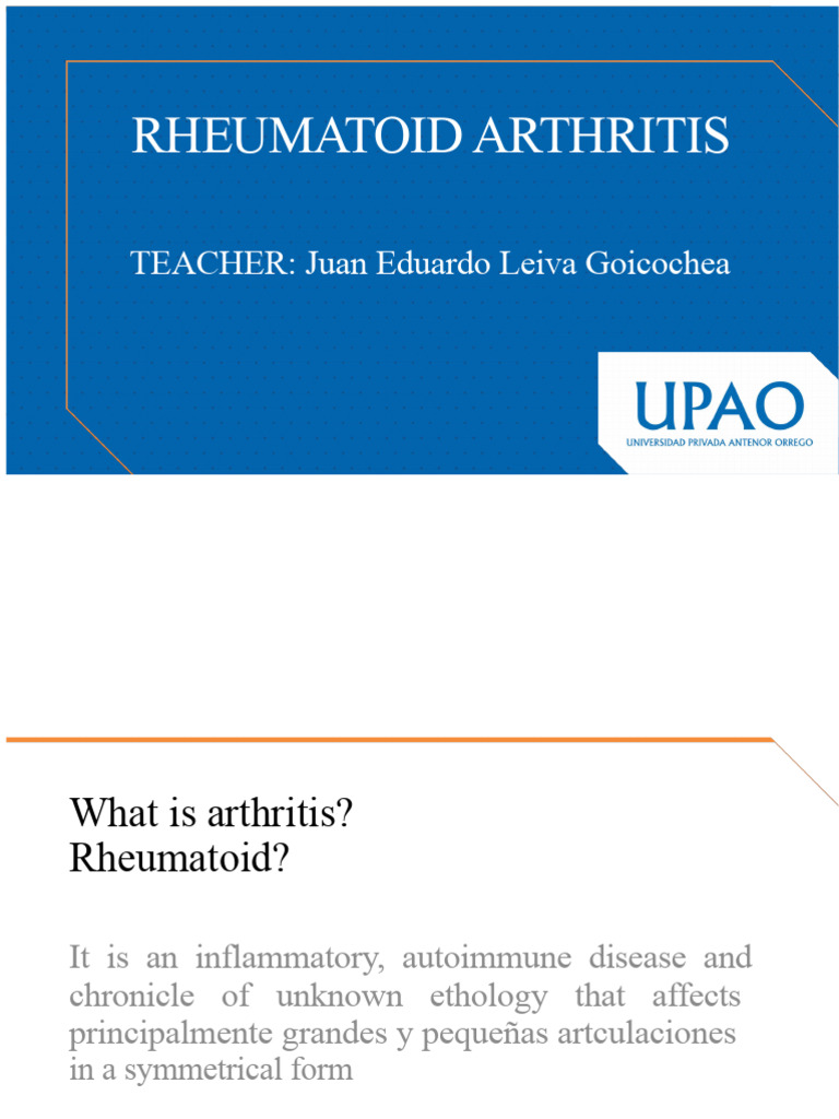 PPT template rheumatoid arthritis | PDF