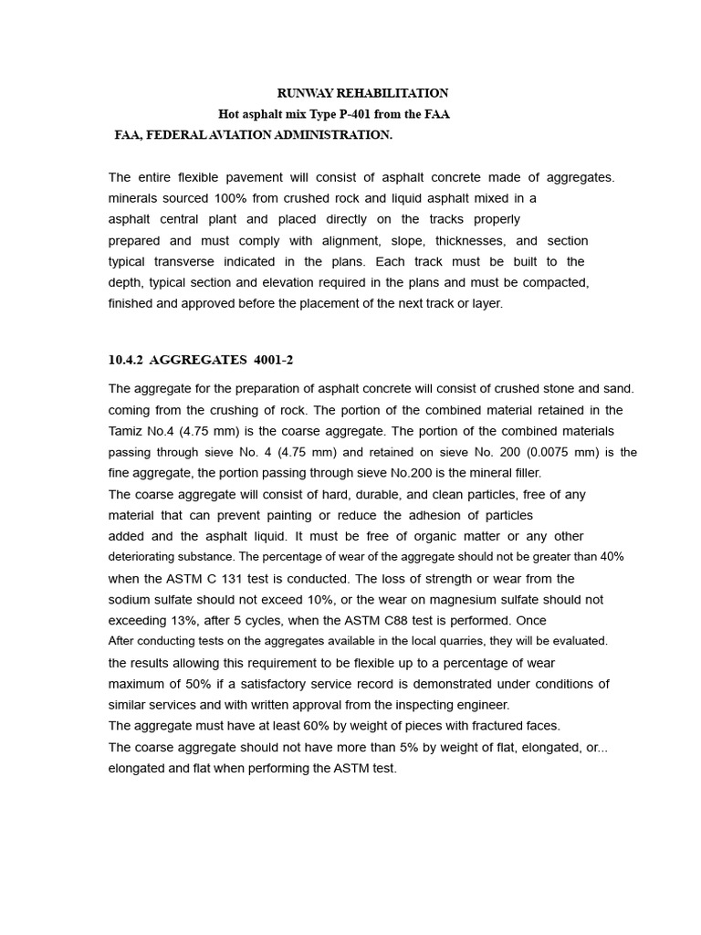 FAA Runway Asphalt Rehabilitation Guide | PDF | Construction Aggregate ...