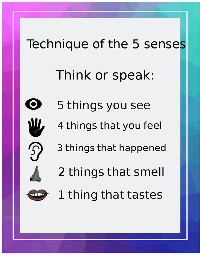 5 Senses Technique for Mindfulness | PDF