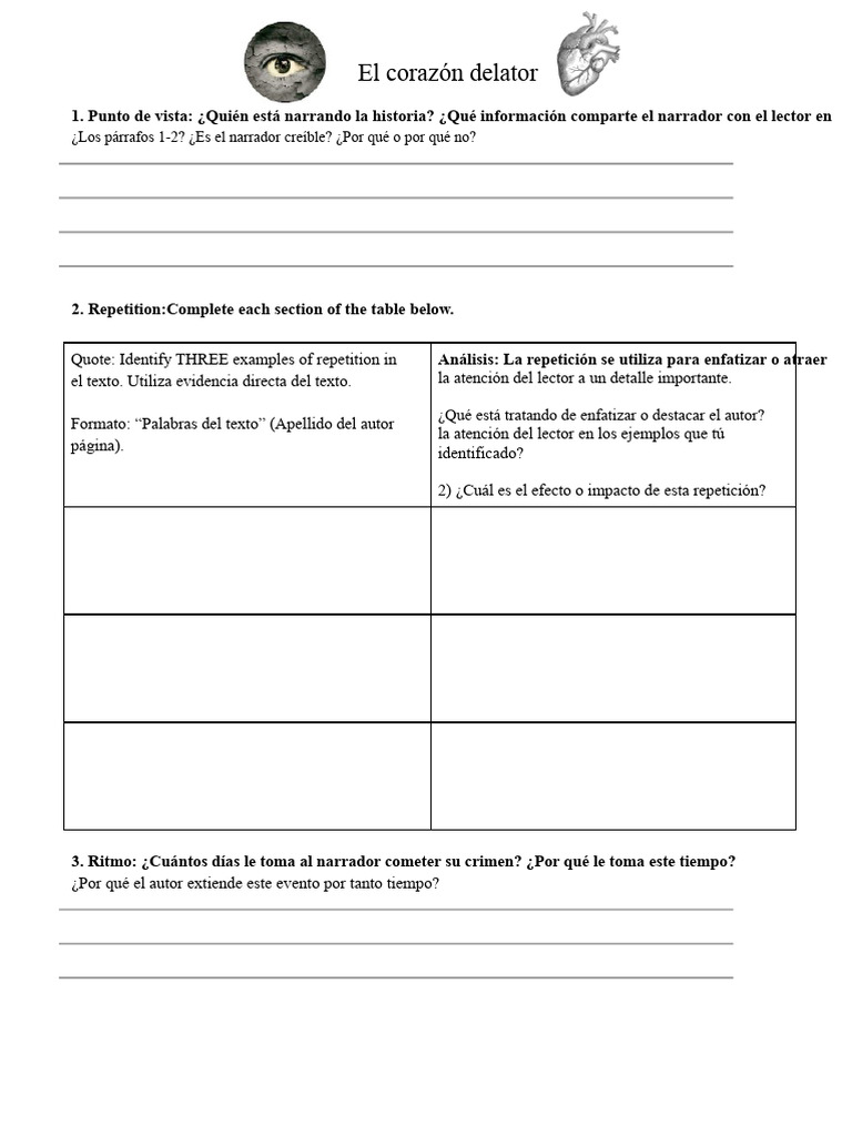 El corazón delator | PDF | Edgar Allan Poe | Narración