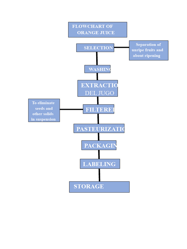 Orange Juice Flow Diagram | PDF