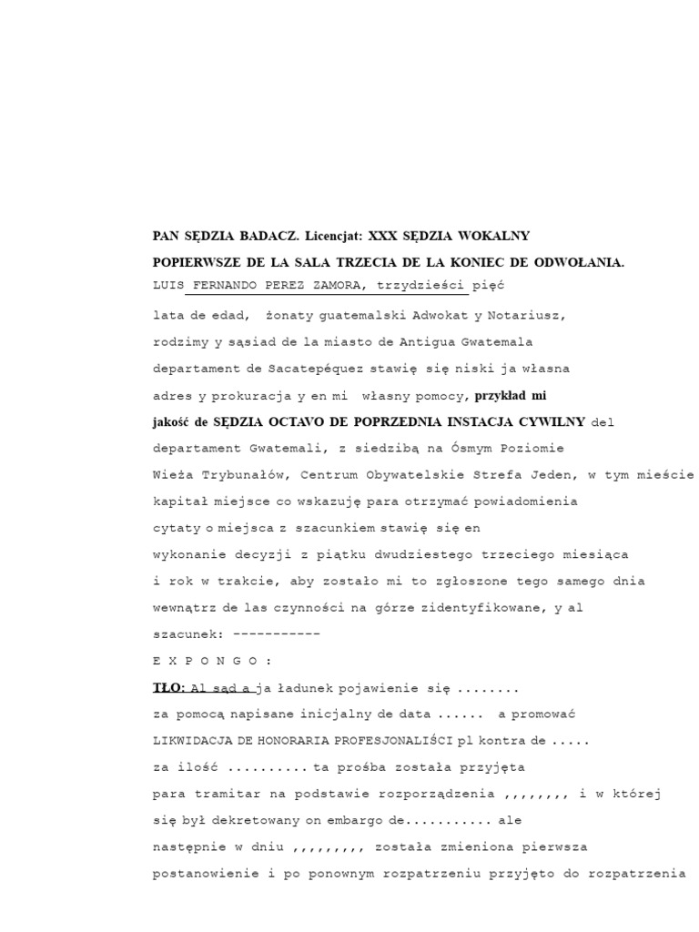 MODEL MEMORIAL ANTEJUICIO.doc | PDF