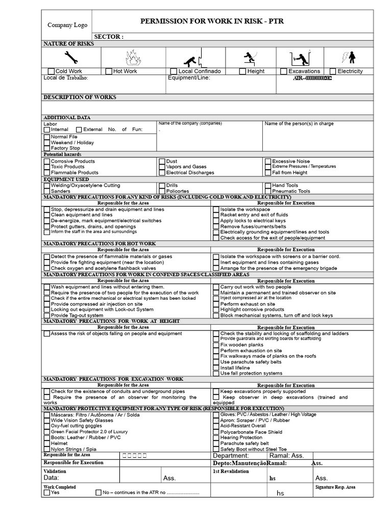 WORK PERMIT MODEL | PDF | Firefighting | Mechanical Engineering