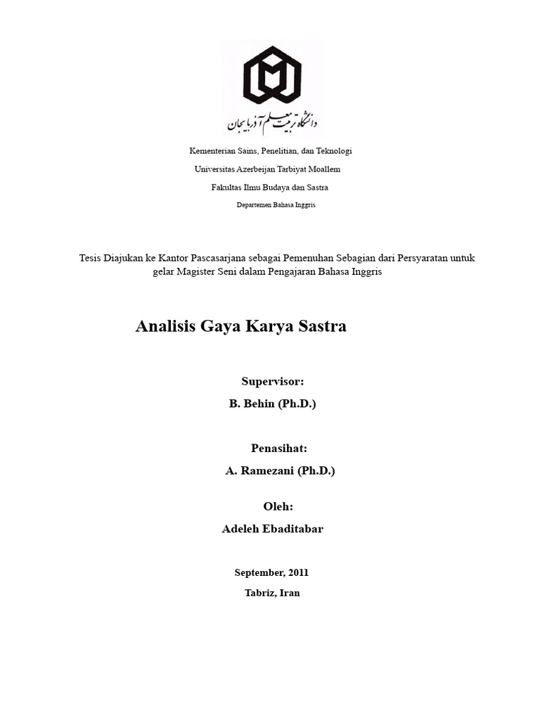 Analisis Stilis Pada Karya Sastra | PDF