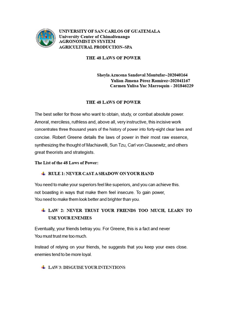 The 48 Laws of Power | PDF