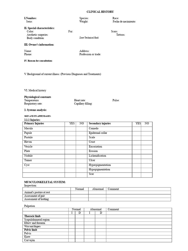Wild Animals Clinical Record | PDF | Respiratory System | Lung