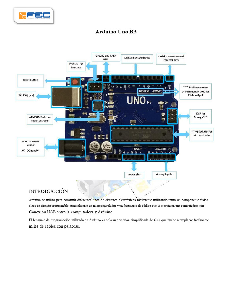 Especificaciones del Arduino Uno R3 | PDF | Arduino | Microcontrolador