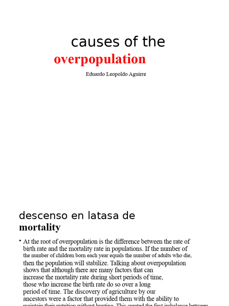 Causes of Overpopulation Explained | PDF