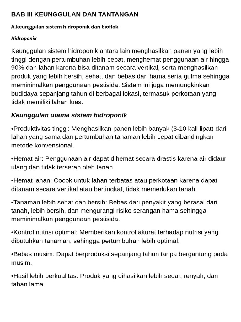 Bab III Keunggulan Dan Tantangan - 20251119 - 181537 - 0000 | PDF