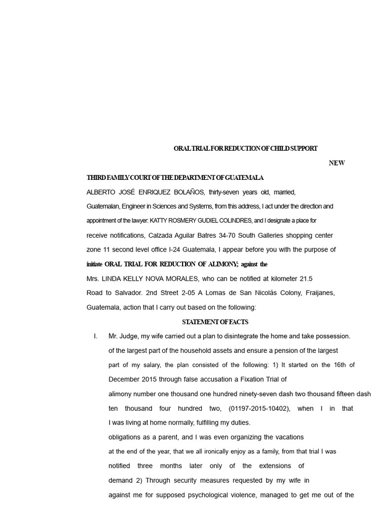 Reduction of Alimony | PDF | Receipt | Lawsuit