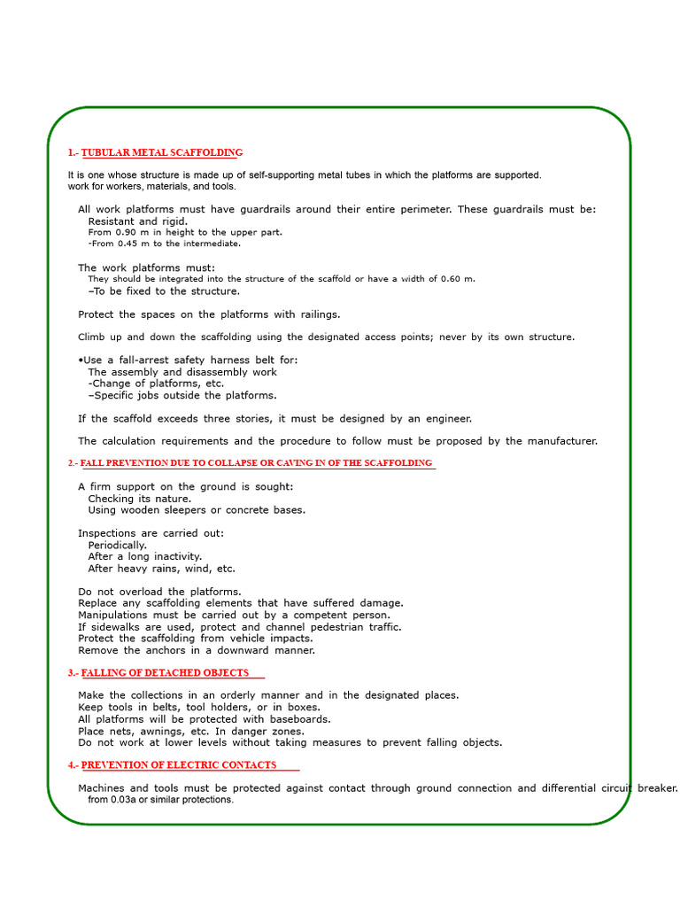 Safety Talk 5 Minutes - Scaffolding | PDF | Scaffolding