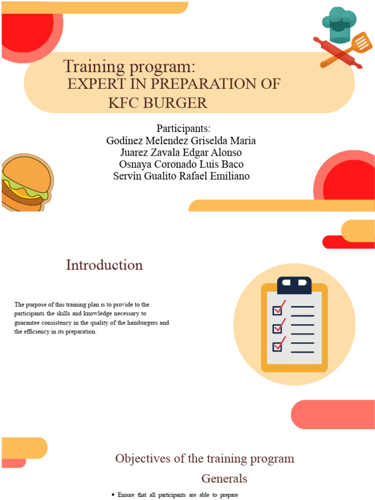 Hamburger training | PDF | Hamburgers | Performance Appraisal