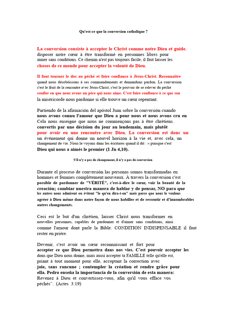Comprendre la conversion catholique | PDF | Paul l'apôtre | Saint-Pierre