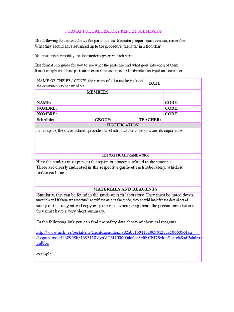 QB01 Laboratory Report Format PDF | PDF | Experiment | Data