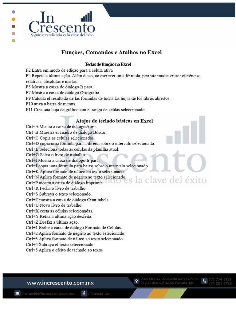 Atalhos e Funções Essenciais do Excel | PDF | Janela (informática ...