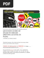Guam Drivers Written Exam Guide | PDF | Traffic Light | Traffic