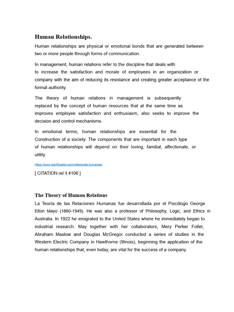 Understanding Human Relationships in Management | PDF | Leadership | Theory