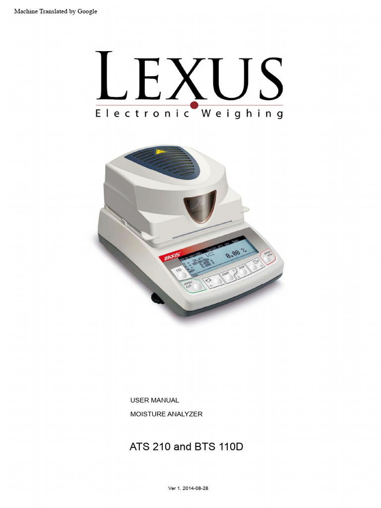 Moisture Analyzer User Manual ATS 210 & BTS 110D | PDF | Humidity ...