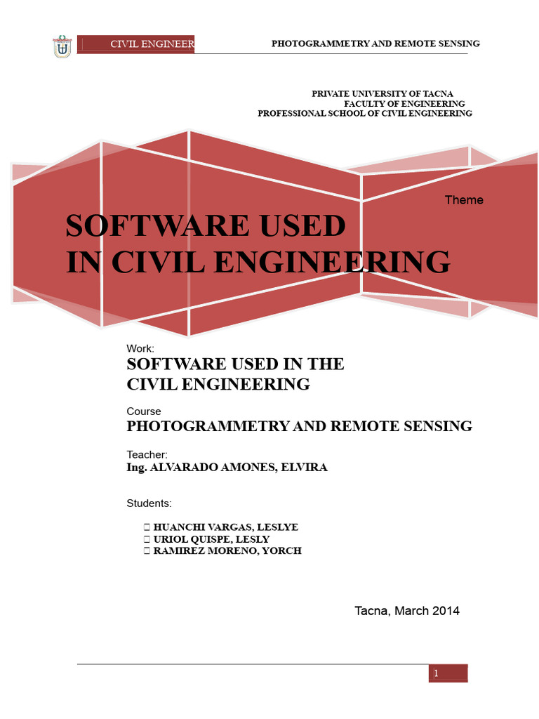 Software Used in Civil Engineering | PDF | Computer Aided Design ...