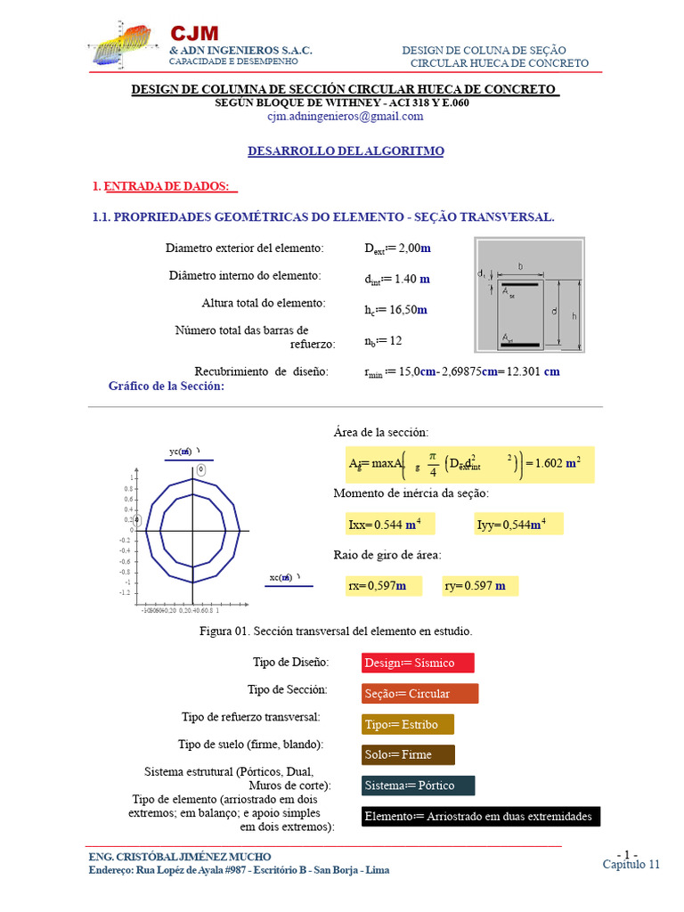 Design de Coluna Circular de Concreto | PDF | Ciência de Materiais ...