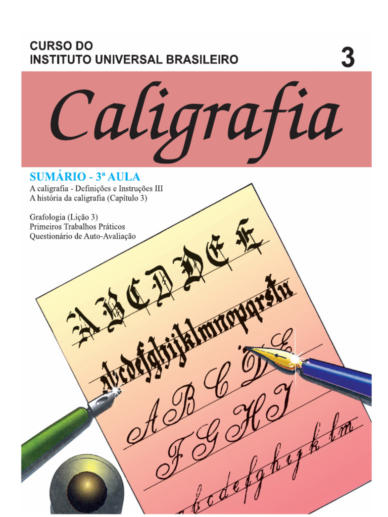 163215296-Curso-de-Caligrafía-Clase-03.pdf | PDF | Caligrafía | Bolígrafo