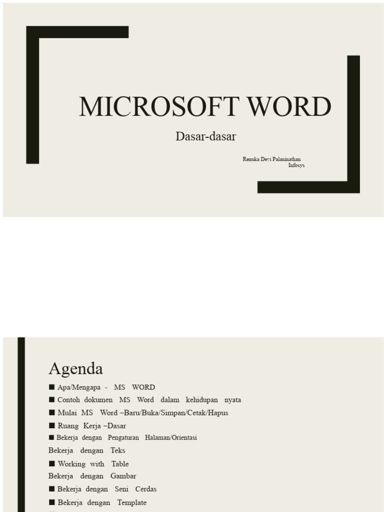Panduan Dasar Microsoft Word untuk Pemula | PDF