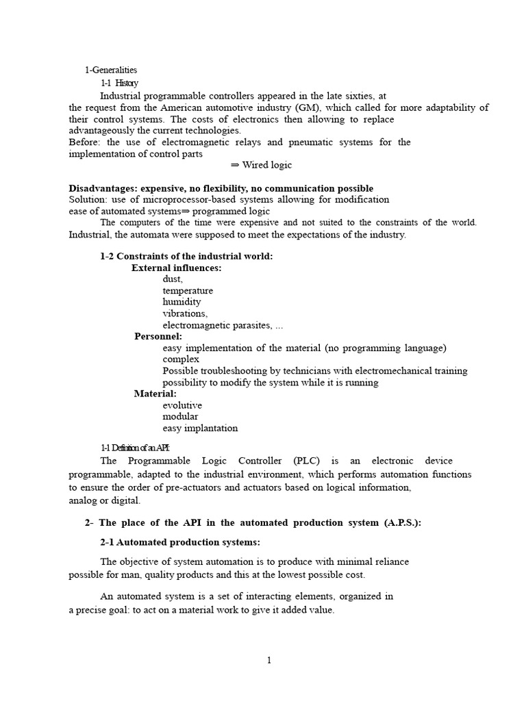 Chapter 1 | PDF | Programmable Logic Controller | Automation