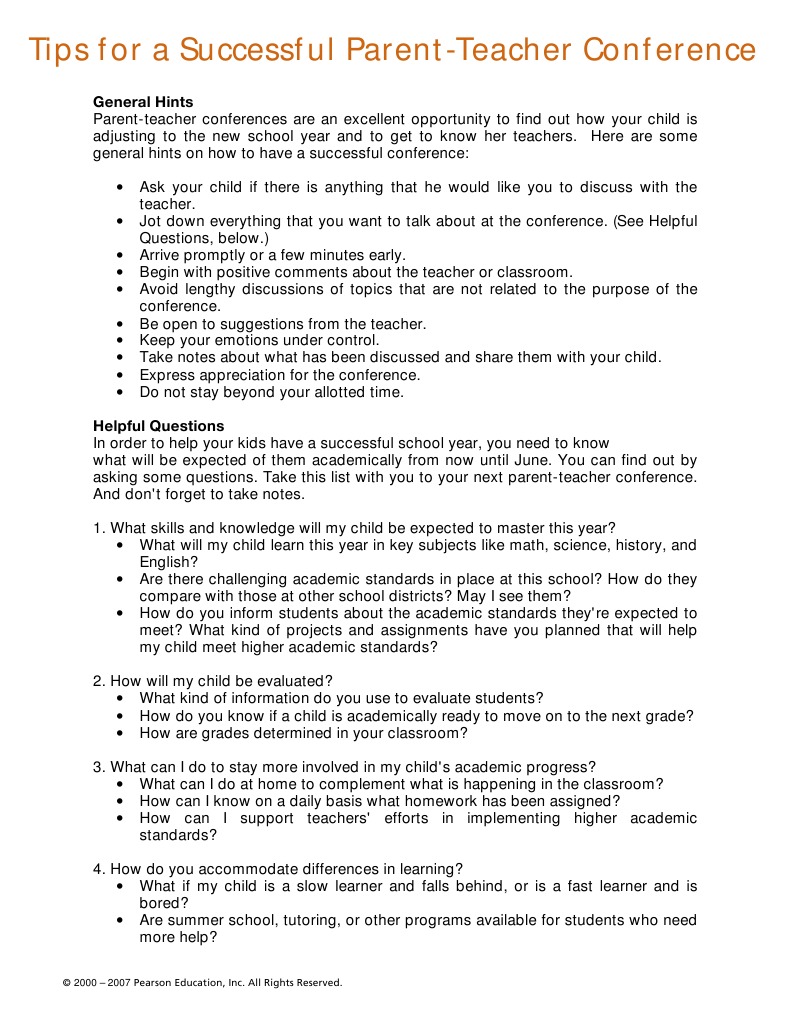 Parent Teacher Conference | PDF | Teachers | Educational Psychology