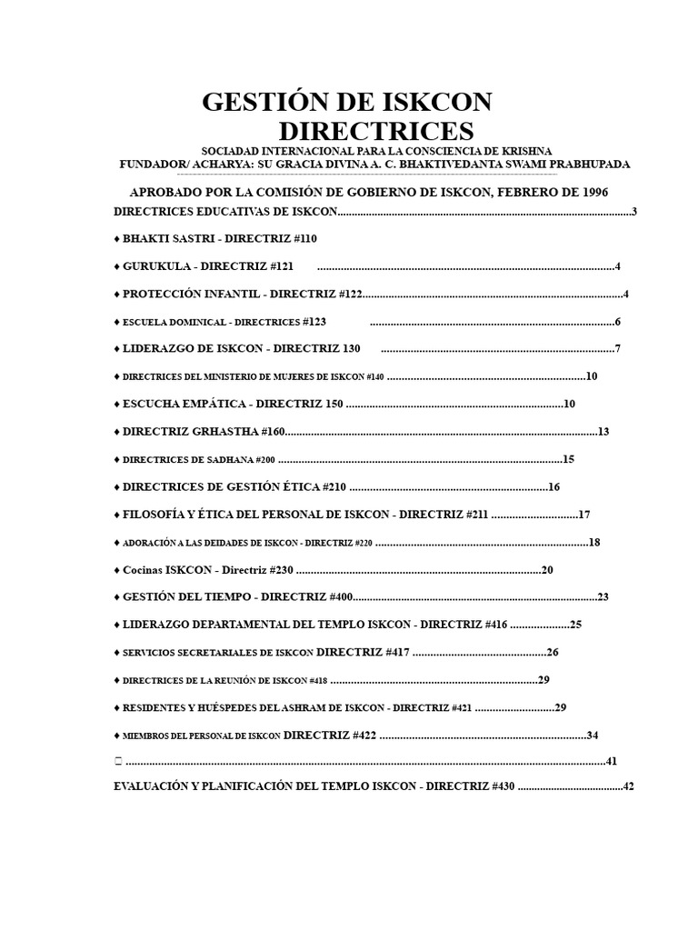 Directrices de Gestión de ISKCON - 1 | PDF | Moralidad