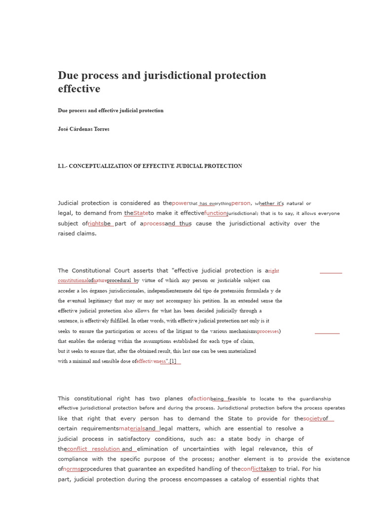 Due Process and Effective Judicial Protection | PDF | Due Process ...