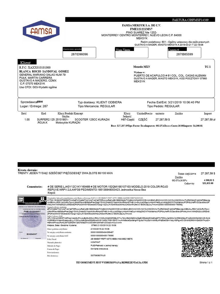 Fakt Famsa Surfer 125 | PDF