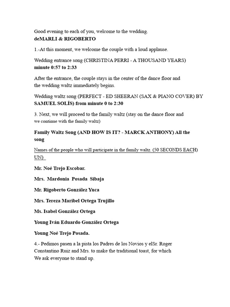 Wedding Protocol | PDF