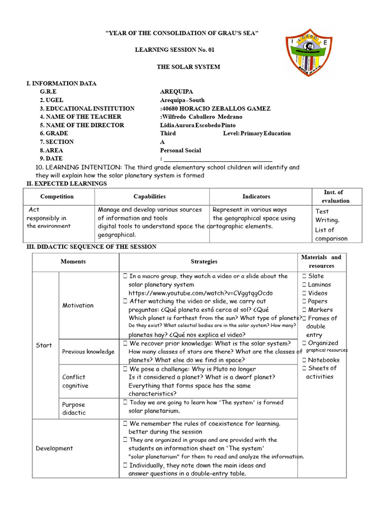 learning session the solar system | PDF | Longitude | Knowledge