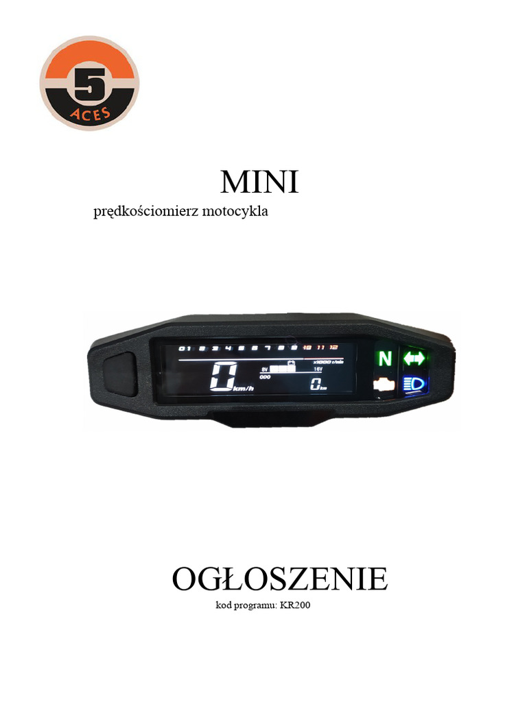 Zawiadomienie Speedo Mini Uk | PDF