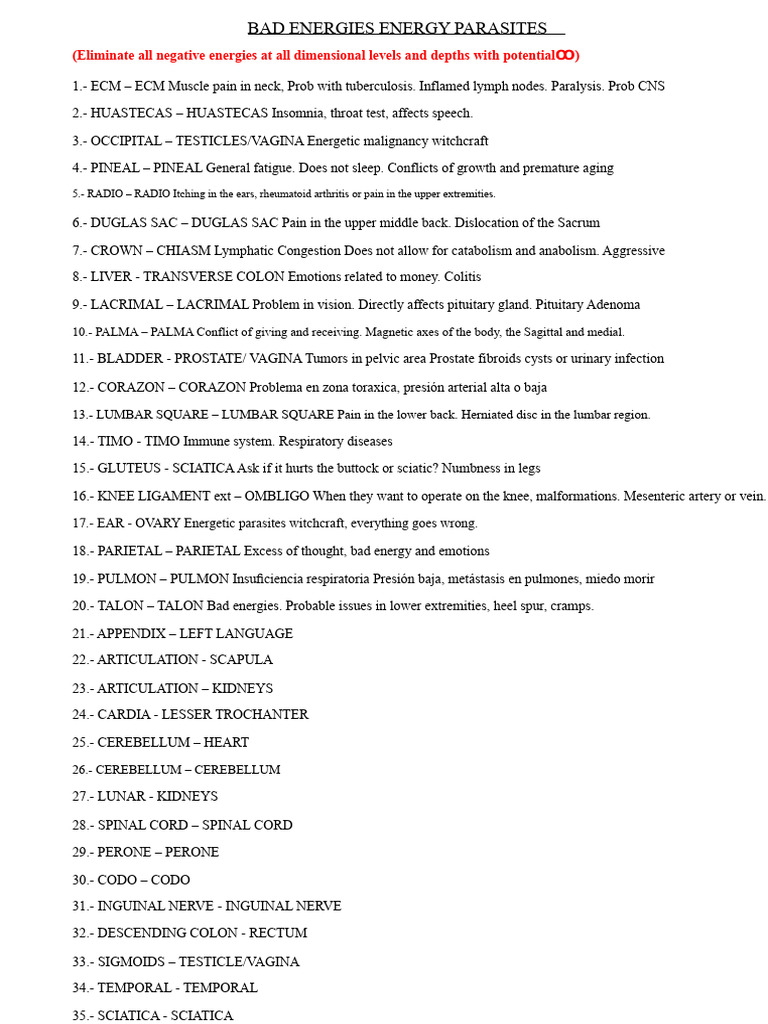 Bad Energies Energy Parasites | PDF