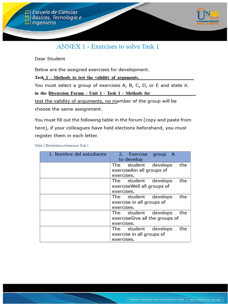 Annex 1 - Exercises to solve Task 1 | PDF | Argument | Artificial ...