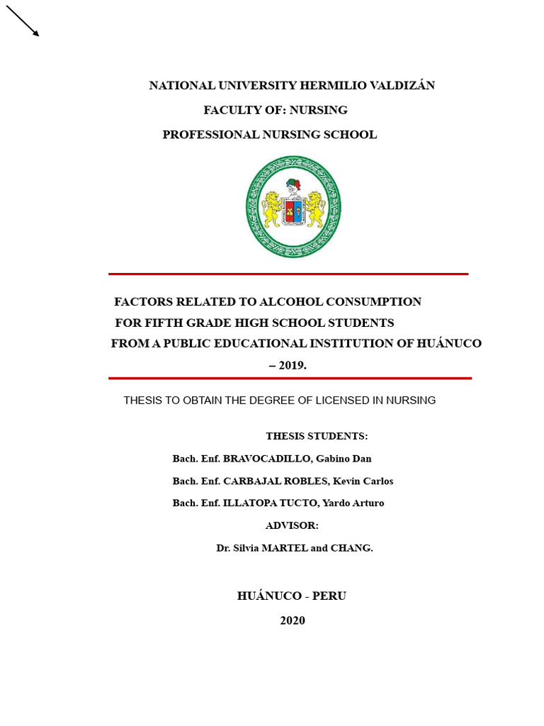 Final Report On Alcohol Consumption September 29 | PDF