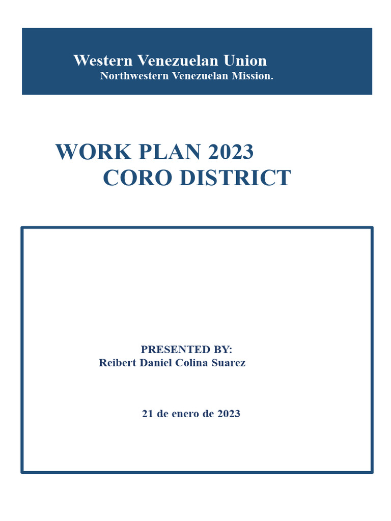 Work Plan 2023 - 085728 | PDF | Disciple (Christianity) | Elder ...