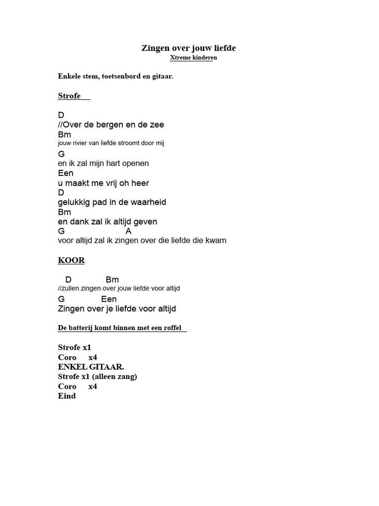 Zingen Over Jouw Liefde | PDF