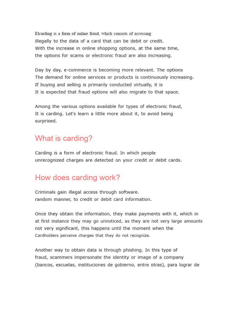 Carding | PDF | Credit Card | Phishing